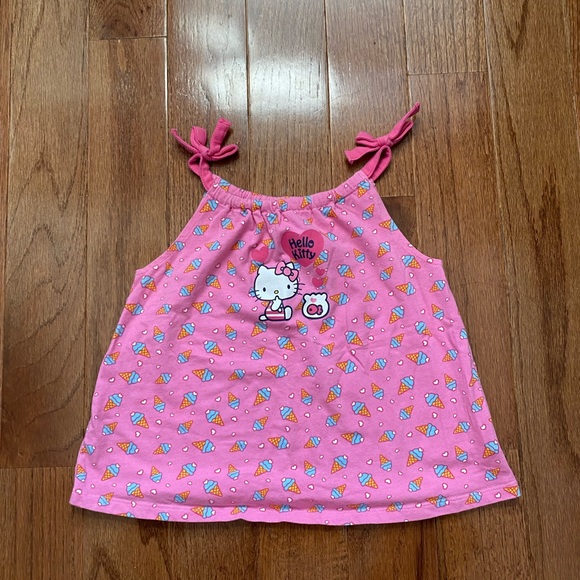 Sanrio | Shirts & Tops | Hello Kitty Sanrio Kids Pink Graphic Tank Top ...